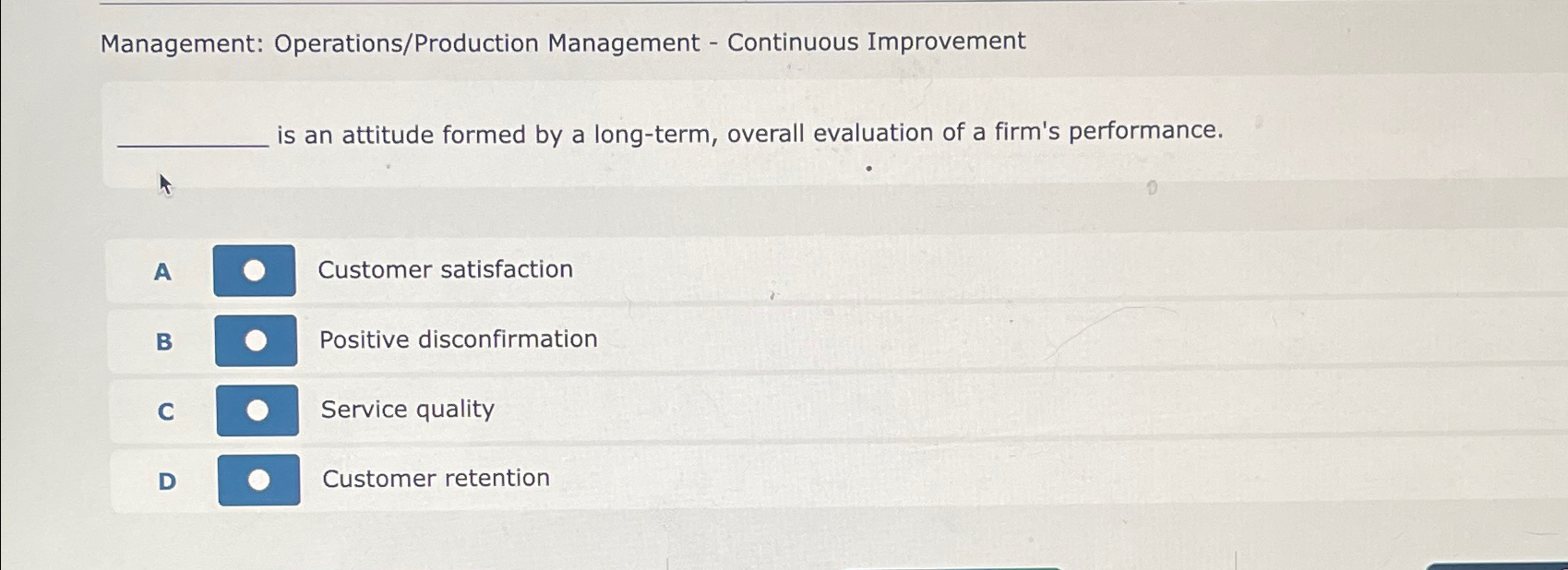 Solved Management: Operations/Production Management - | Chegg.com