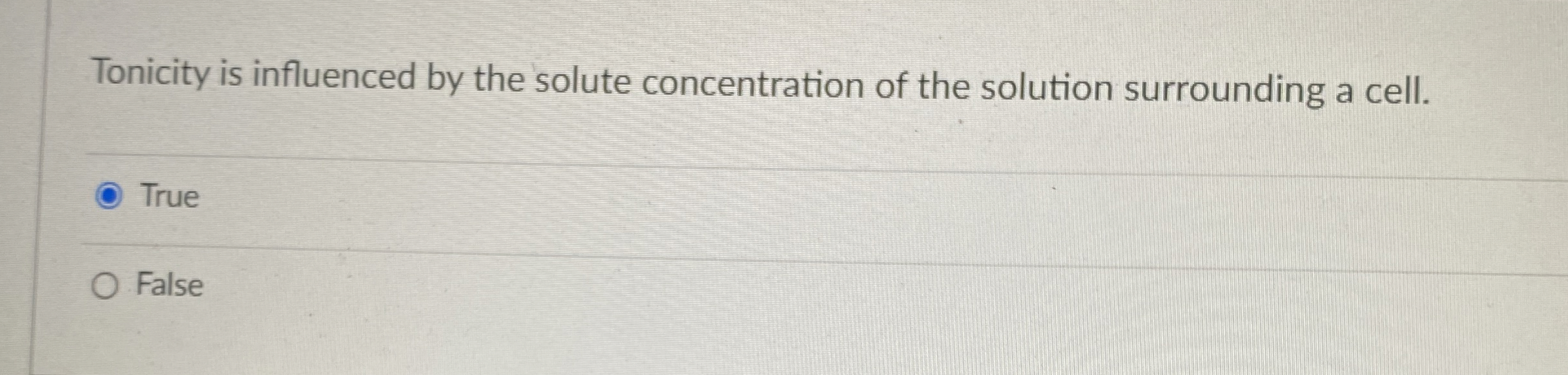 Solved Tonicity is influenced by the solute concentration of | Chegg.com