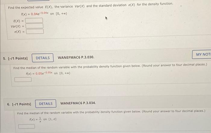 Solved Find the expected value E(X), the variance Var(X) and | Chegg.com