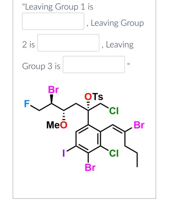 Solved Select ONLY those GOOD LEAVING GROUPS which can be | Chegg.com