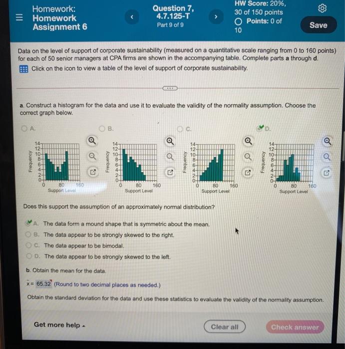 Solved 20 Homework: Homework Assignment 6 Question 7, | Chegg.com