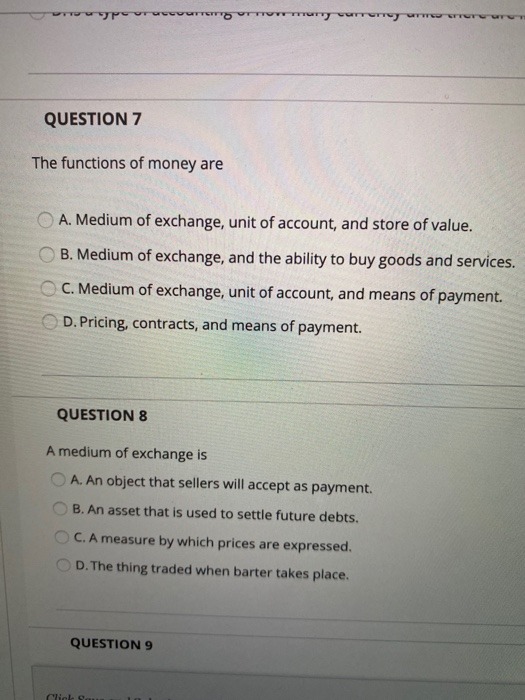 Solved QUESTION 1 The Federal Reserve System A. None of the | Chegg.com
