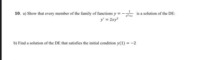 Solved Verify that each given function is a solution of the | Chegg.com