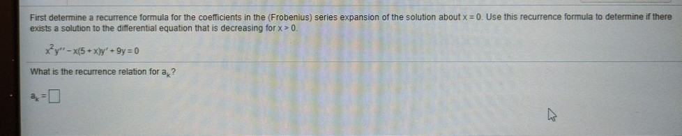 Solved Part A) Find Formula by FROBENIUS series expansion. | Chegg.com