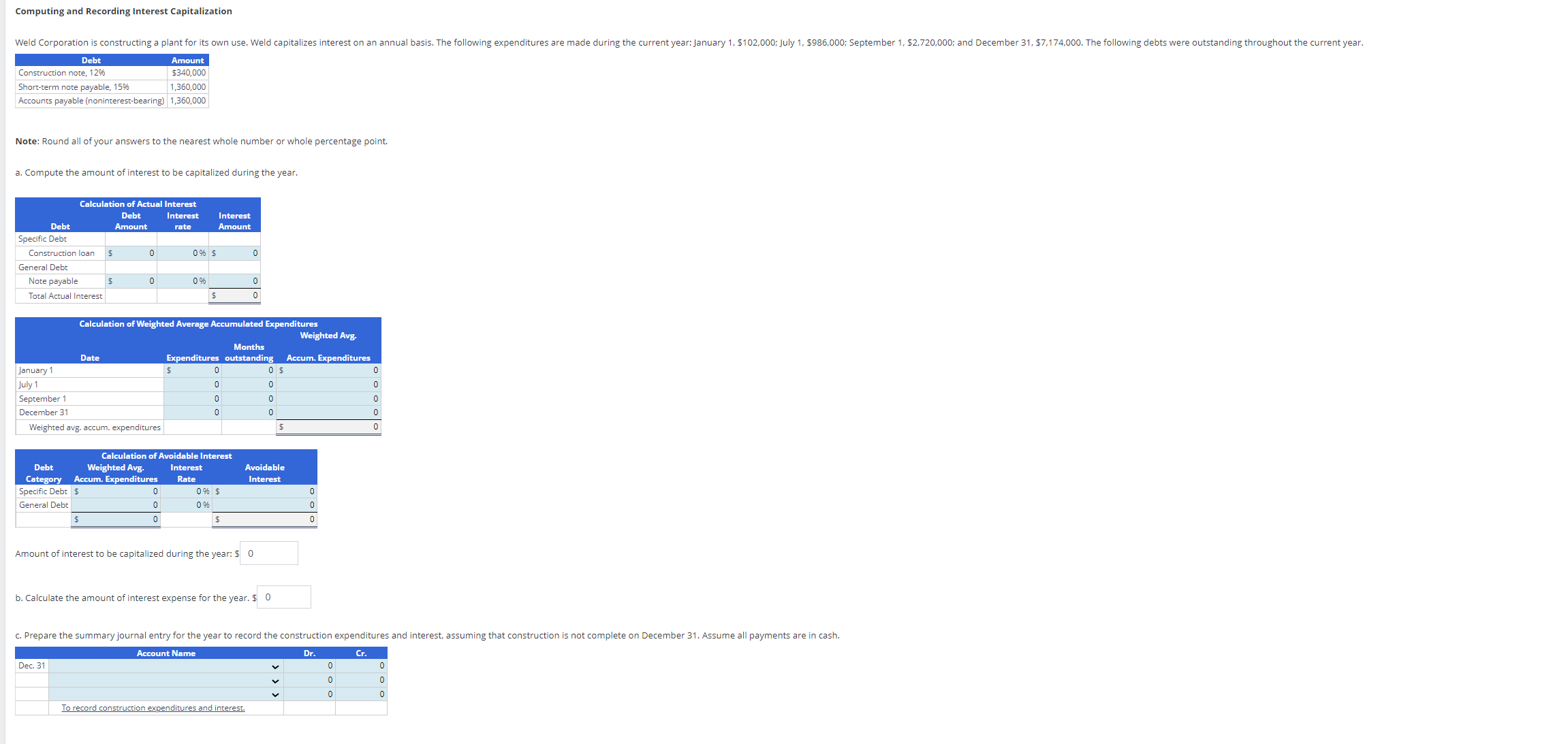 Solved Computing and Recording Interest CapitalizationNote: | Chegg.com