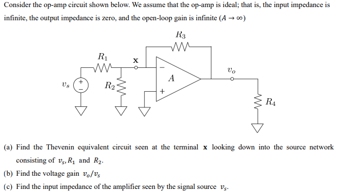 Solved Consider the op-amp circuit shown below. We ﻿assume | Chegg.com