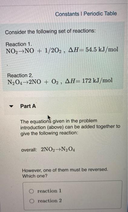Solved Constants Periodic Table Consider the following set | Chegg.com