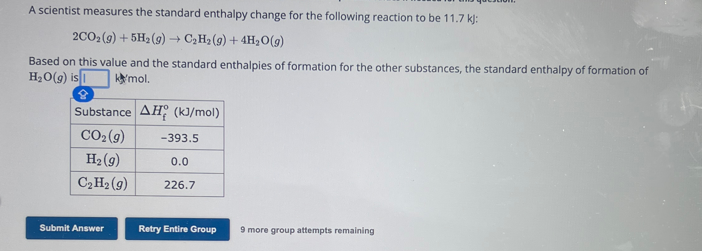 Solved A scientist measures the standard enthalpy change for | Chegg.com