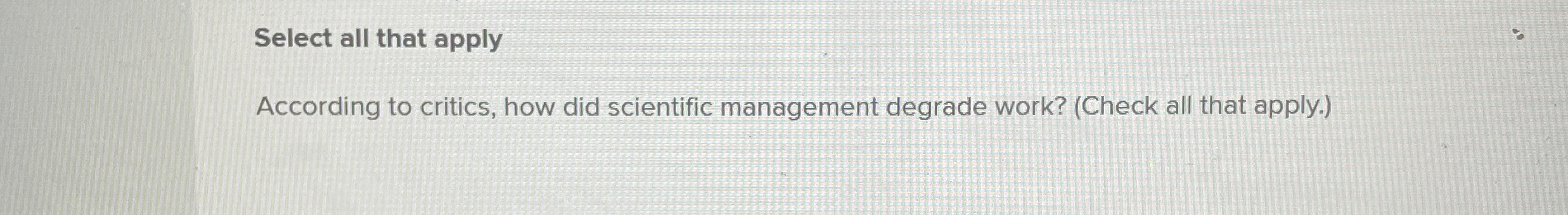 Solved Select all that applyAccording to critics, how did | Chegg.com