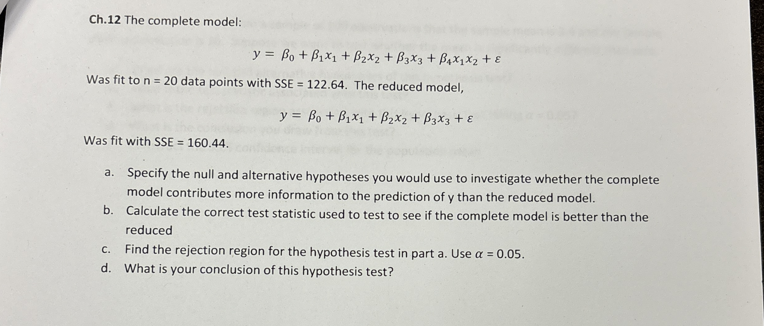 Solved Ch. 12 ﻿The complete | Chegg.com