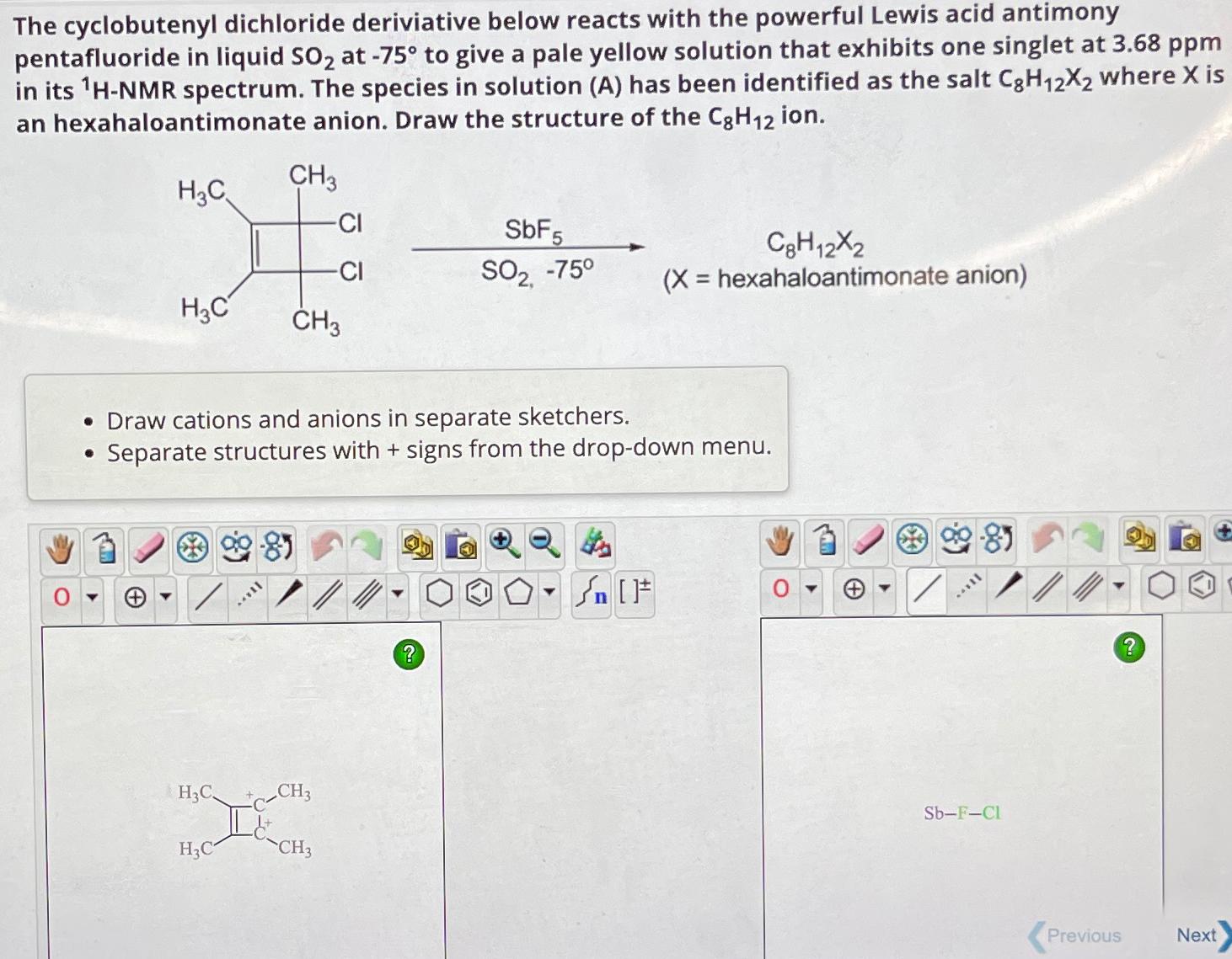 Solved The cyclobutenyl dichloride deriviative below reacts | Chegg.com