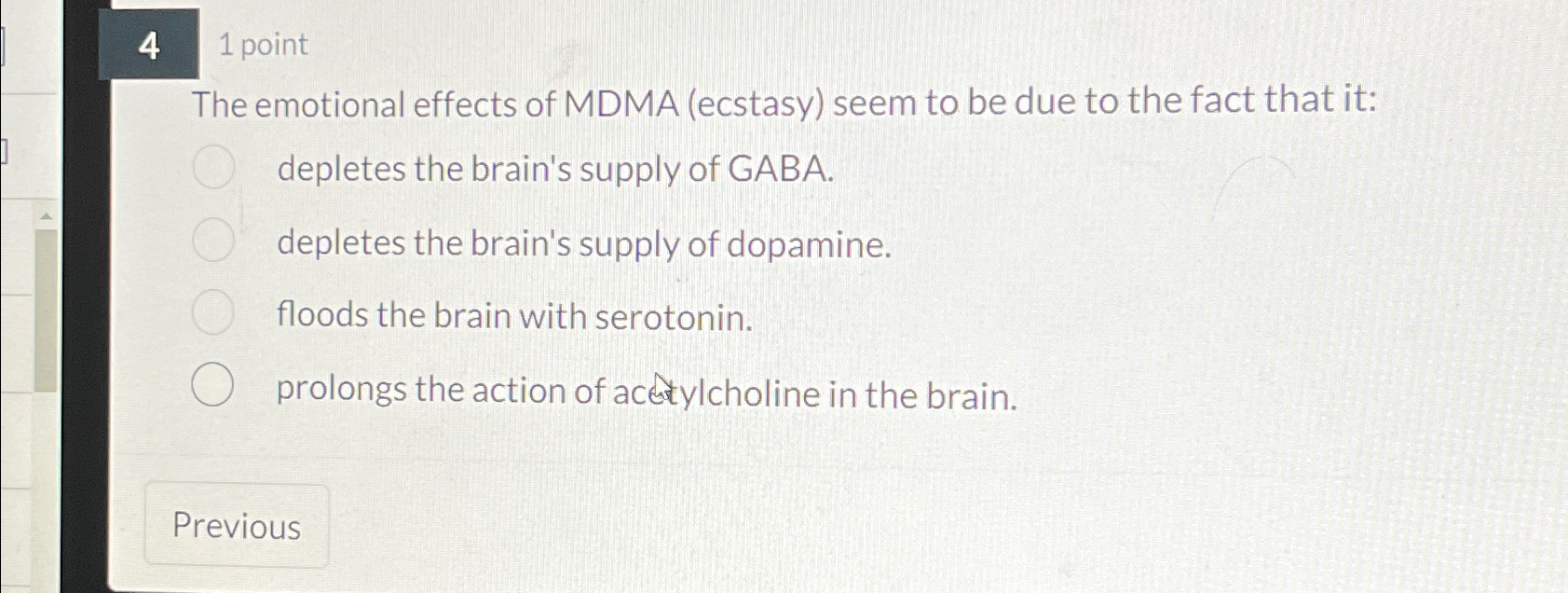 Solved 41 ﻿pointThe emotional effects of MDMA (ecstasy) | Chegg.com