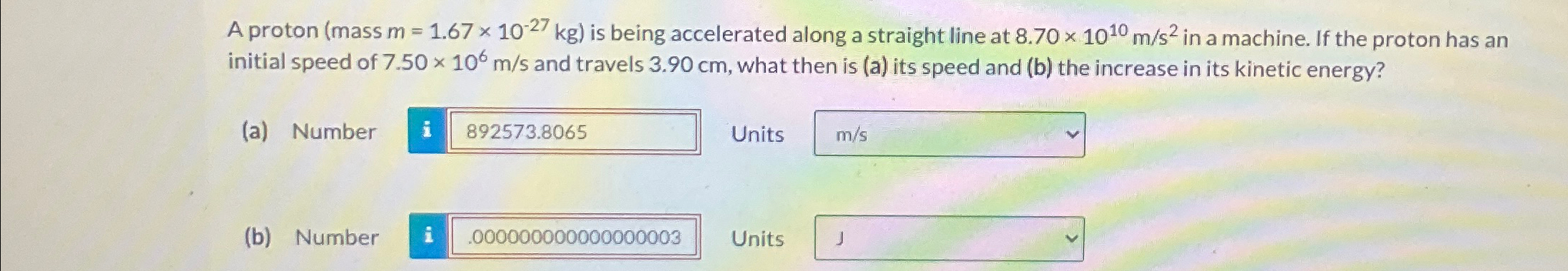 Solved A proton (mass m=1.67×10-27kg ) ﻿is being accelerated | Chegg.com