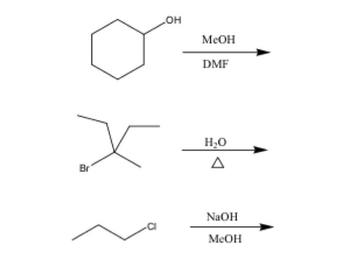 Solved OH MeOH DMF X Н,0 Br NaOH MeOH | Chegg.com