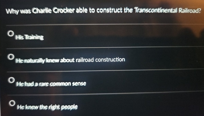 Solved Why was Charlie Crocker able to construct the | Chegg.com