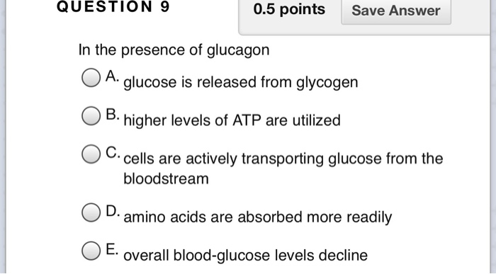 Solved QUESTION 9 0.5 points Save Answer In the presence of | Chegg.com