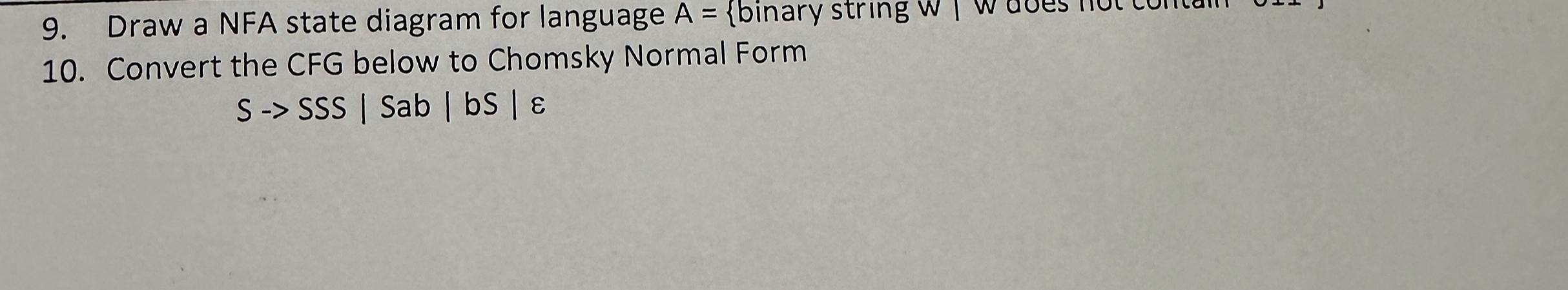 Solved Convert the CFG below to Chomsky Normal FormS> ﻿SSS | | Chegg.com