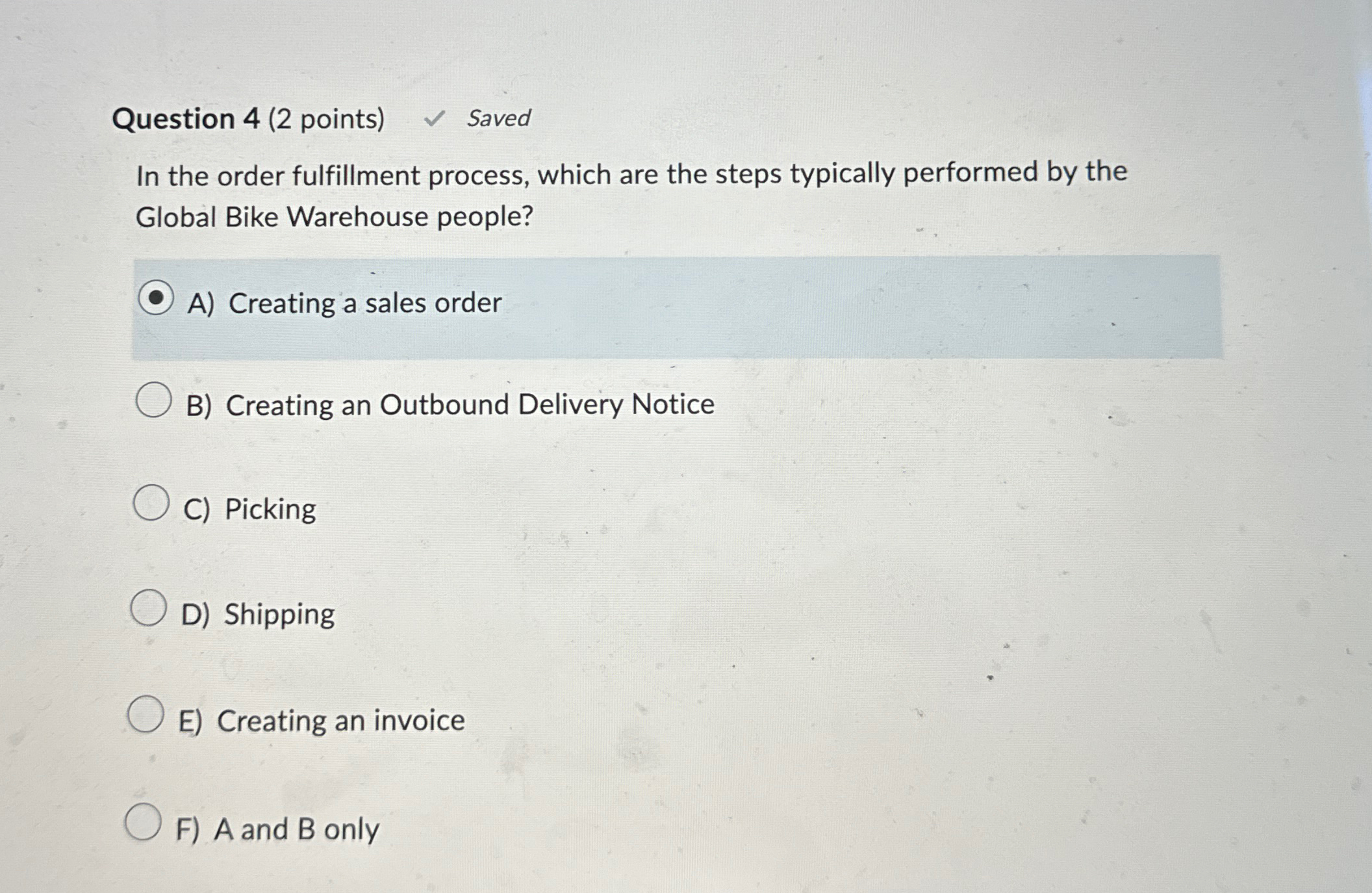 Solved Question 4 (2 ﻿points) ﻿SavedIn the order | Chegg.com