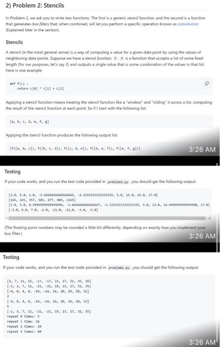 Solved In Prablem 2, we ask you to write two function. The | Chegg.com