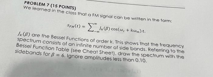 Solved PROBLEM 7 (15 POINTS) We learned in the class that a | Chegg.com