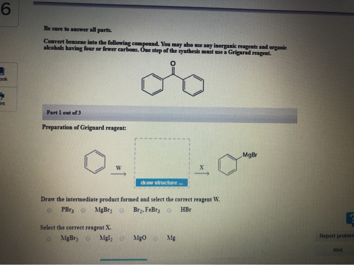 Solved Convert benzene into the following compound.You may | Chegg.com