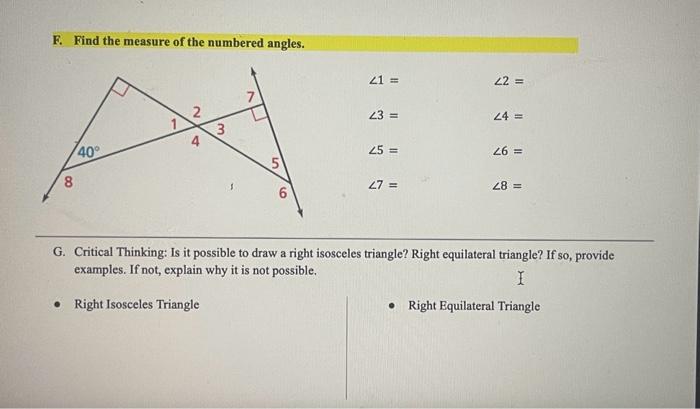 [Solved]: 12.1 Angles of Triangles Last Updated: 4/1922 A.