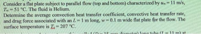 Solved Consider a flat plate subject to parallel flow (top | Chegg.com