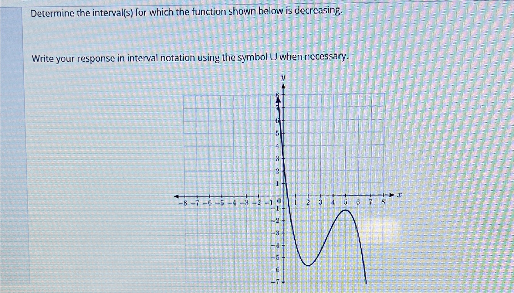 Solved Determine the interval(s) ﻿for which the function | Chegg.com