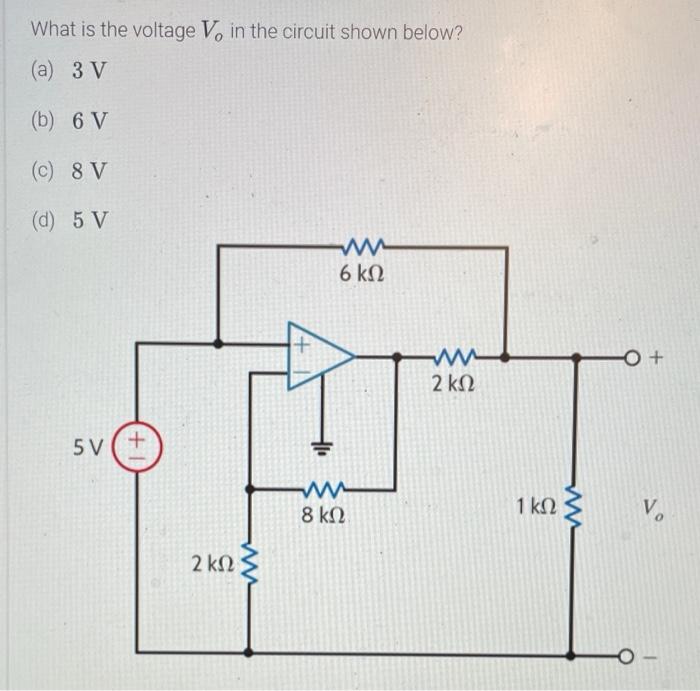 Solved What is the voltage V. in the circuit shown below? | Chegg.com