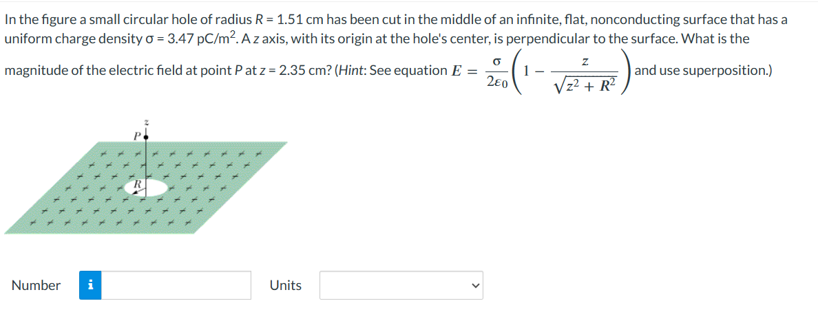 Solved In the figure a small circular hole of radius | Chegg.com