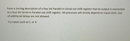 Solved Form a Verilog description of a four bit | Chegg.com