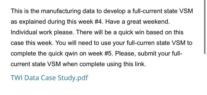 Solved This is the manufacturing data to develop a | Chegg.com