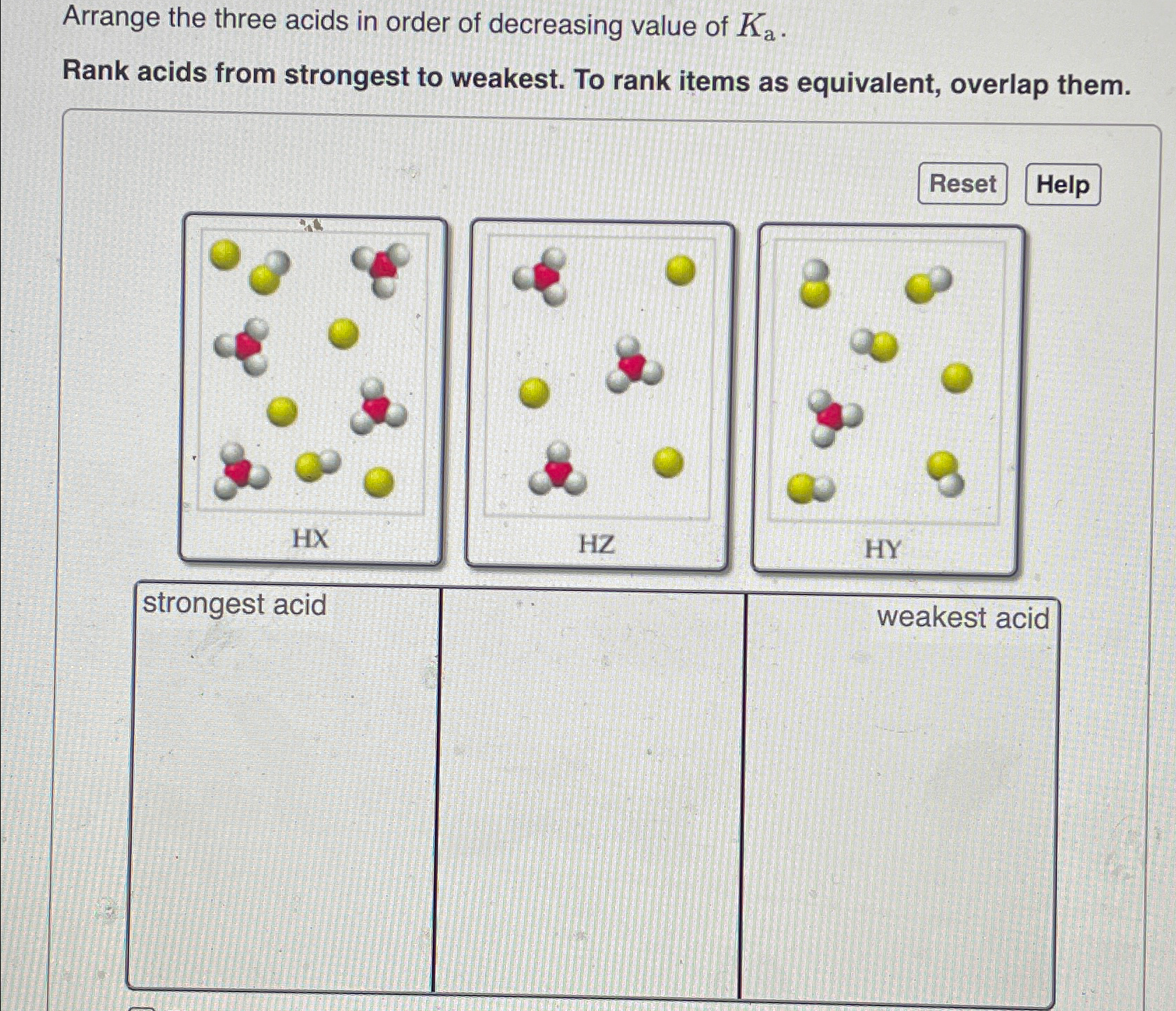 Solved Arrange the three acids in order of decreasing value | Chegg.com