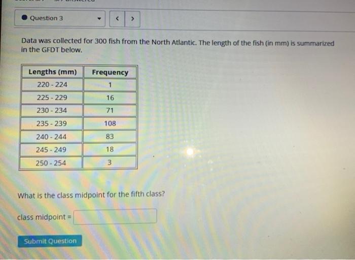 Solved Data was collected for 300 fish from the North | Chegg.com