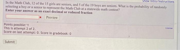 Solved Show Intro/Instructions In the Math Club, 12 of the | Chegg.com