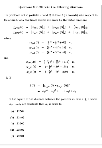 Solved Questions 9 ﻿to 20 ﻿refer the following situation.The | Chegg.com