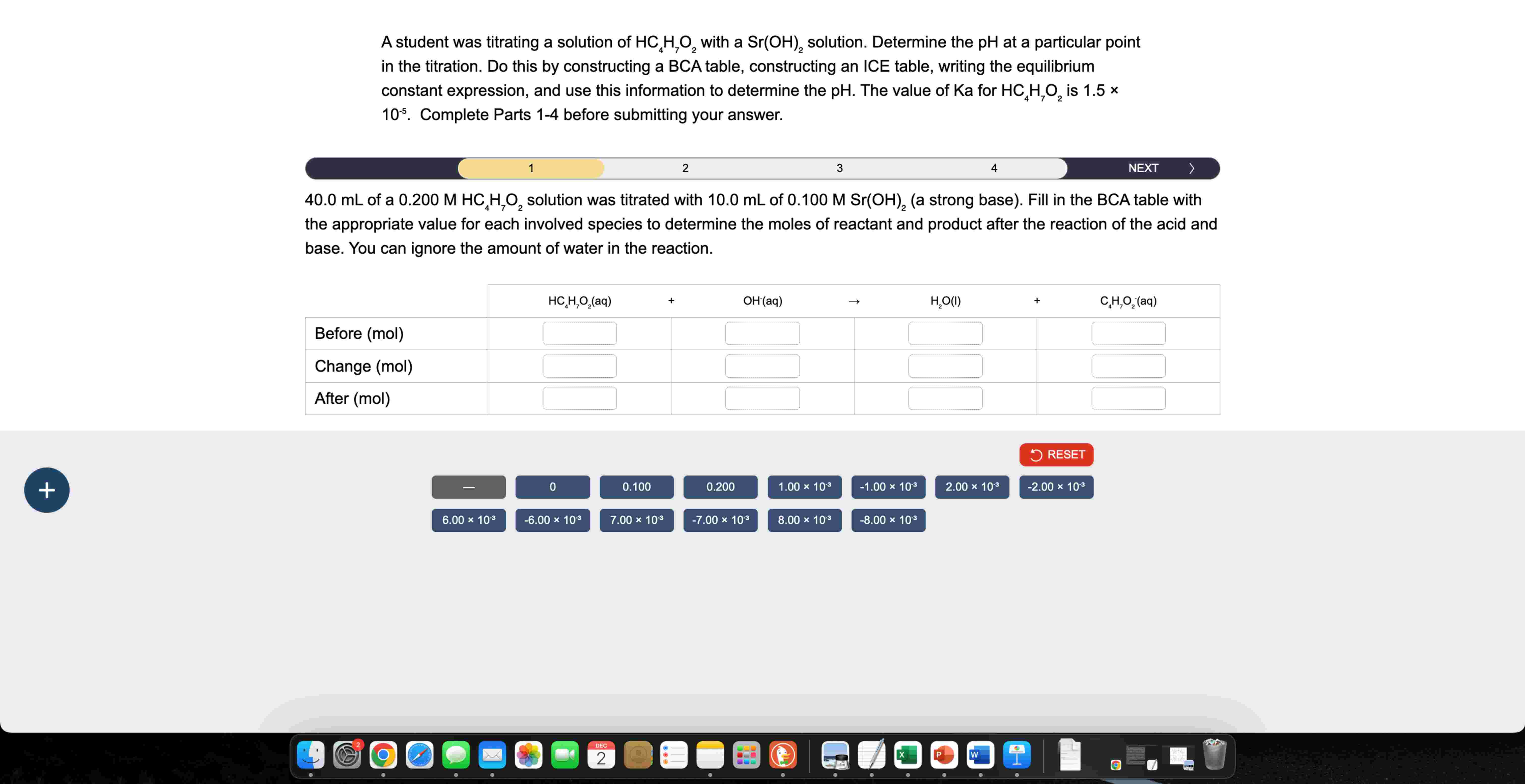 Solved A student was titrating a solution of HC4H7O2 ﻿with | Chegg.com