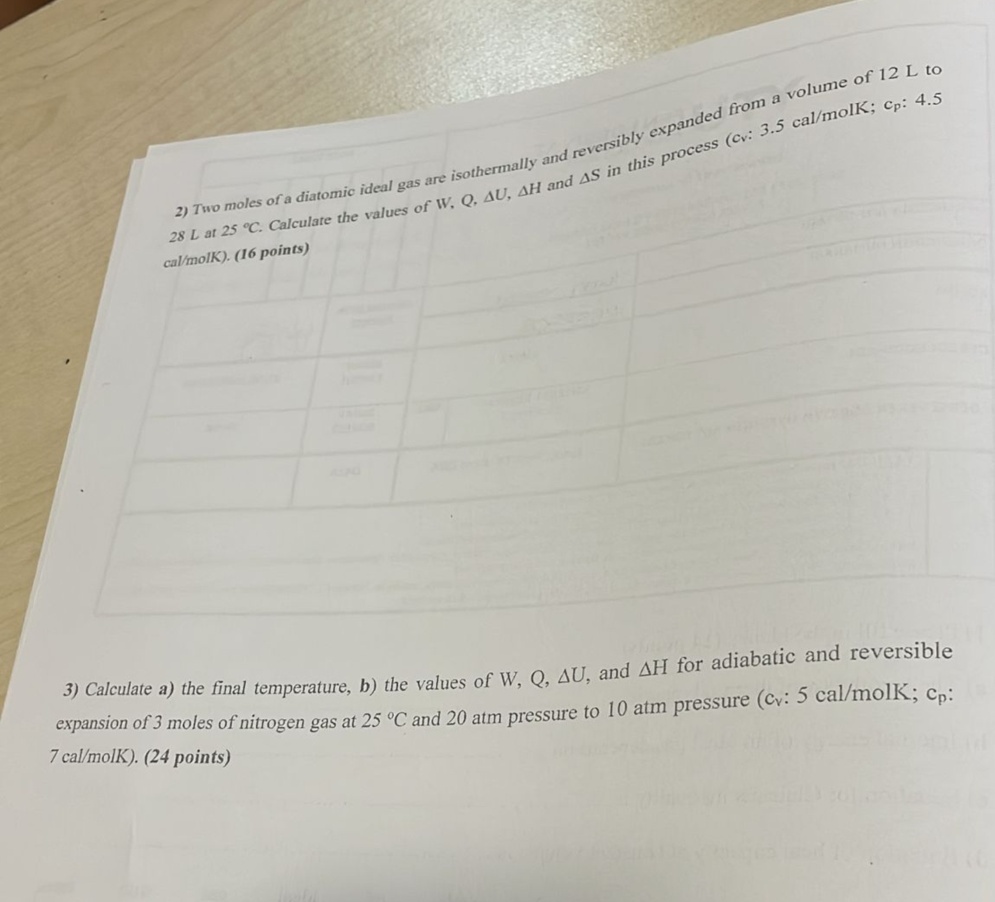 Solved 1.Two moles of a diatomic ideal gas are isothermally | Chegg.com
