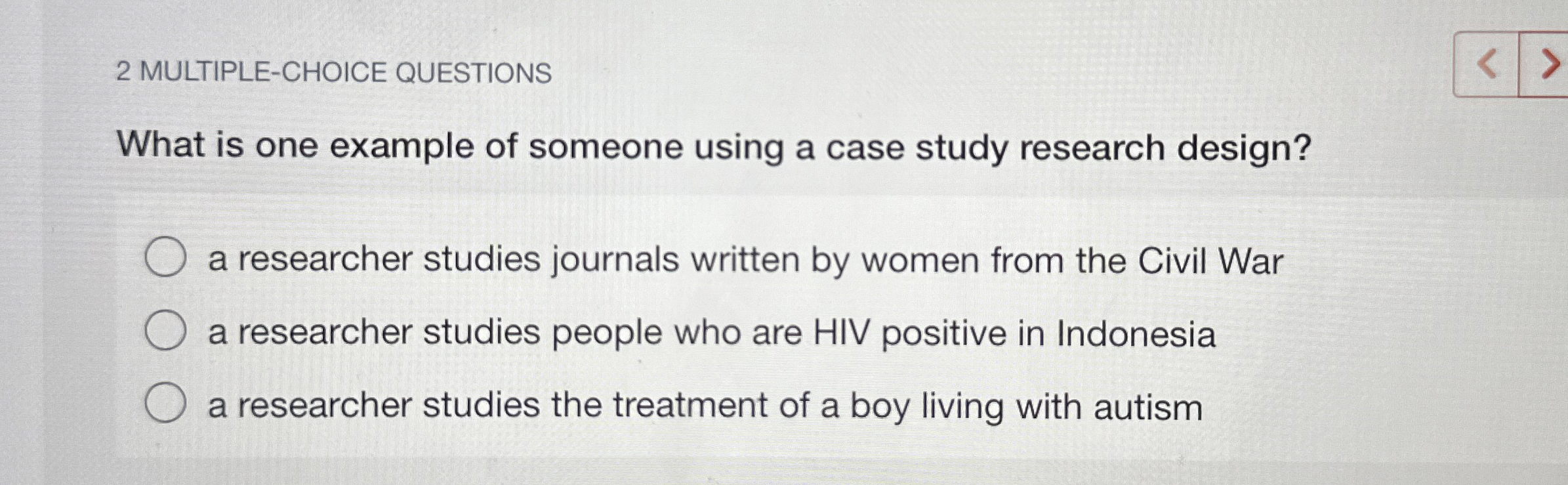 Solved 2 ﻿MULTIPLE-CHOICE QUESTIONSWhat is one example of | Chegg.com