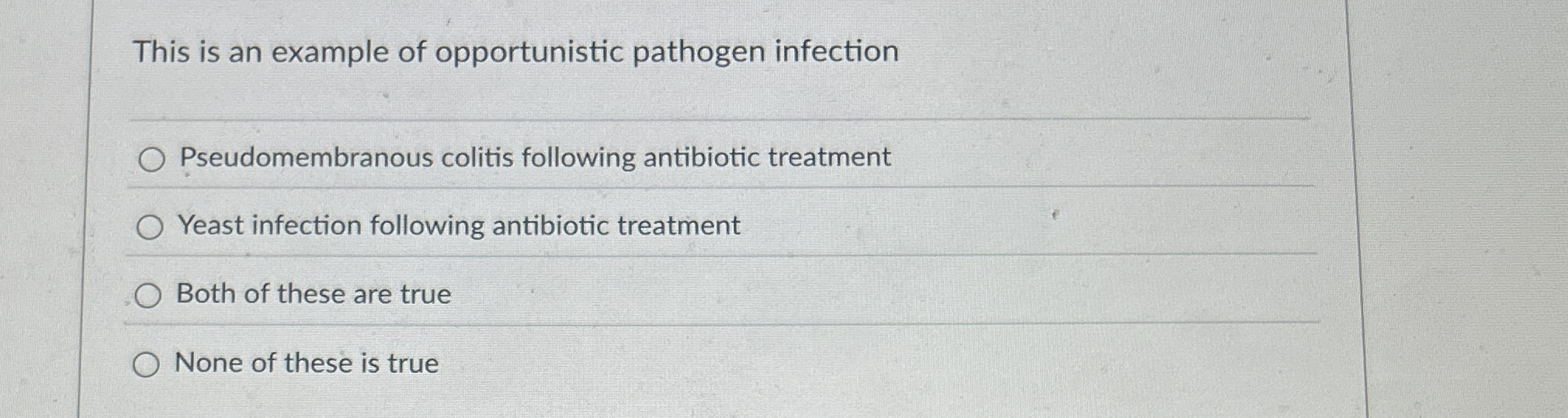 Solved This is an example of opportunistic pathogen | Chegg.com