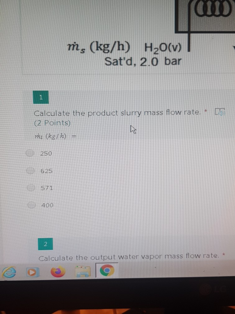 Solved Question 1 - 15 points An aqueous slurry at 30 oC | Chegg.com