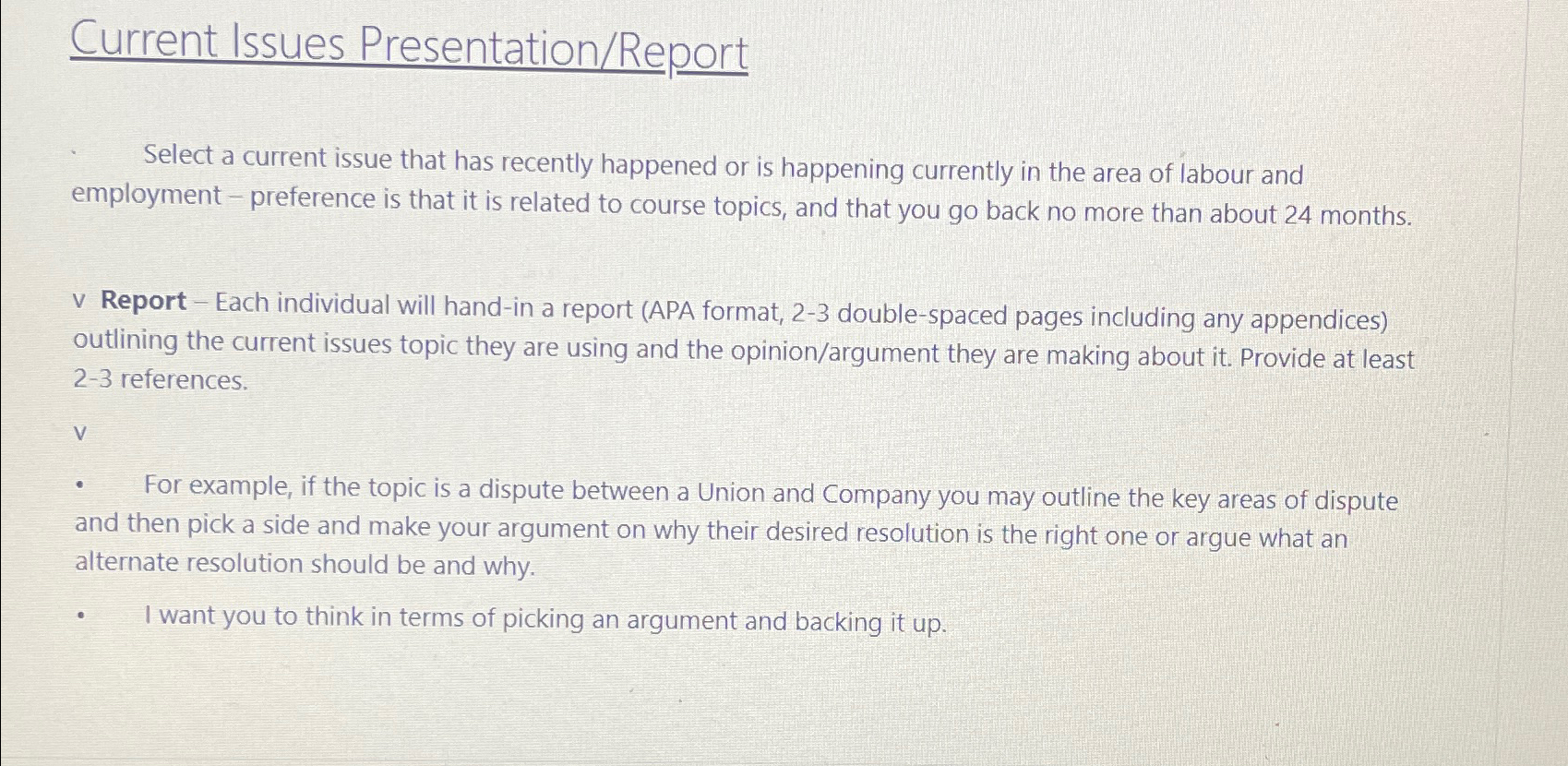 Solved Current Issues Presentation/ReportSelect a current | Chegg.com
