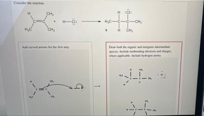 Solved Consider the reaction H CH3 H CI: CEC + H-01: | Chegg.com