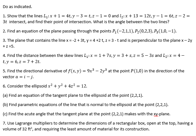 Solved Verify that the two planes are parallel.Do as | Chegg.com