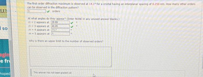 Solved The first-order diffraction maximum is observed at | Chegg.com