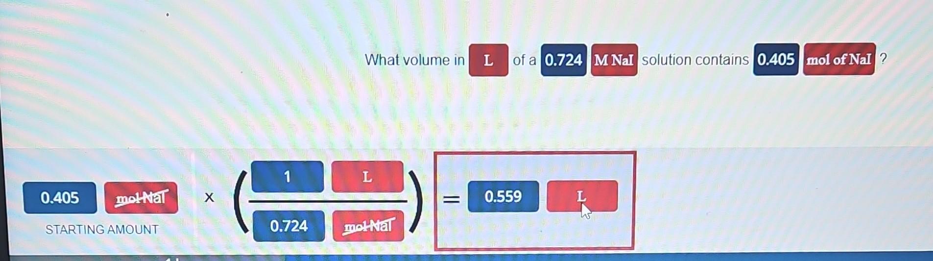 Solved What volume in of a solution contains ? (−)=Convert | Chegg.com