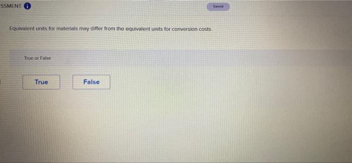 Solved SSMENT Saved Equivalent units for materials may | Chegg.com Solved SSMENT Saved Equivalent units for materials may | Chegg.com