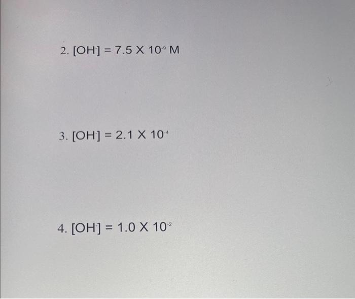 Solved 13/ Calculate the [H3O∗], given the [OH] in each | Chegg.com