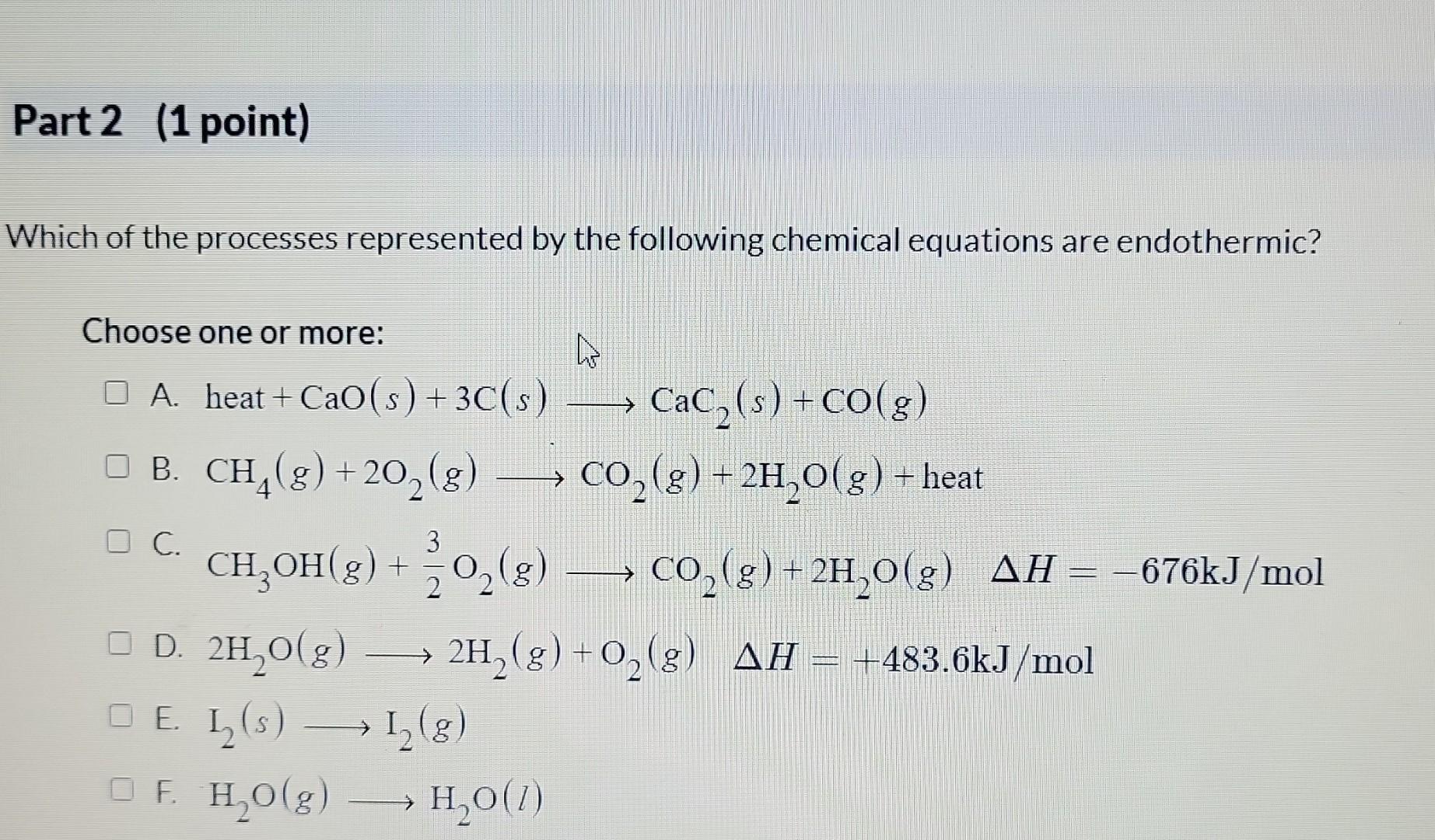 Solved Which of the processes represented by the following | Chegg.com