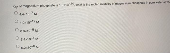 Solved What is the Ksp expression for aluminum hydroxide? O | Chegg.com